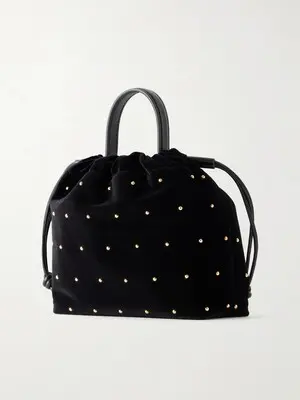 Chloé Embellished Velvet Drawstring Bag