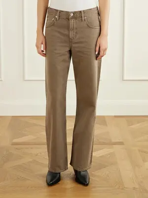 Citizens Of Humanity Lindz Mid-rise Straight-leg Jeans - Brown