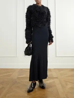 Junya Watanabe Studded Patent-leather Ankle Boots