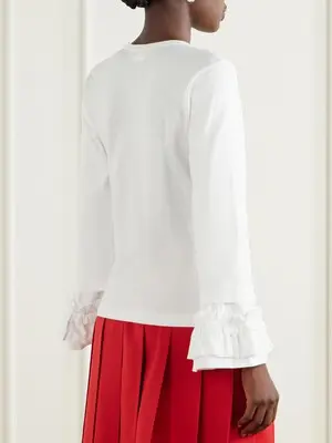 Comme Des Garçons Ruffled Cotton-jersey T-shirt