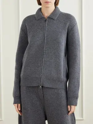 LISA YANG Aleyda" Cashmere Zip-up Cardigan - Gray