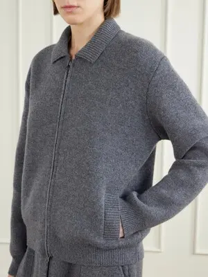 LISA YANG Aleyda" Cashmere Zip-up Cardigan - Gray