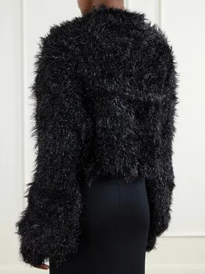 Junya Watanabe Distressed Plush Sweater - Black