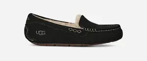UGG Ansley Sheepskin Suede Slipper - Black/