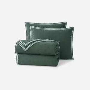 UGG Devon Braid Quilt Set T/txl Polyester Bedding - Arugula