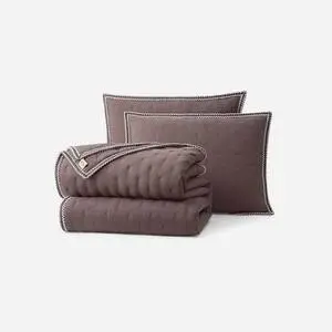 UGG Devon Braid Quilt Set T/txl Polyester Bedding - Burnt Cedar