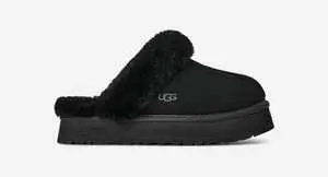 UGG Disquette Sheepskin Slippers - Black
