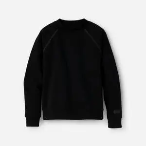 UGG Classic Crewneck Cotton Blend/recycled Materials Tops - Black