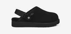 UGG Lanah Suede Clog Slippers - Black