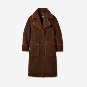 UGG Sema Fluff Coat Polyester - Deep Nutmeg