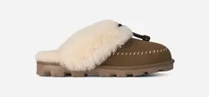 UGG Coquette Stitch Sheepskin Slippers - Light Bronze