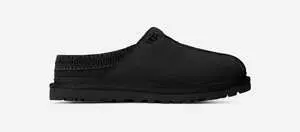 UGG Neuman Leather Sheepskin Slippers - Black