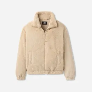 UGG Faux Fur Zip-up Jacket - Spelt