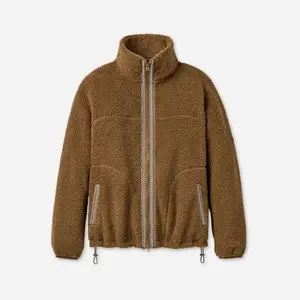 UGG Braid Full-zip Jacket Tops - Coffee Grounds