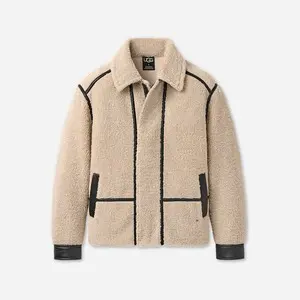 UGG Quinley Jacket With Distressed Faux Leather Trim