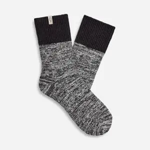 UGG Rib Knit Slouchy Quarter Knit/recycled Materials Black