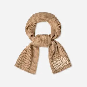 UGG Chunky Crafted Rib Scarf Acrylic Blend - White Pepper