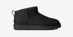 UGG Classic Ultra Mini Nubuck Sheepskin Classic Boots - Black