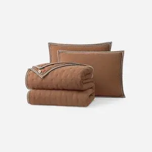 UGG Devon Braid Tob Set F/q Microfiber Bedding - Chestnut