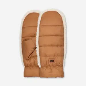 UGG Aw Fluff Mitten Nylon/recycled Materials - Chestnut