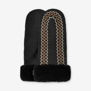 UGG Atherson Embroidered Mitten Sheepskin - Black