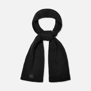 UGG Chunky Rib Scarf Knit Scarves - Black