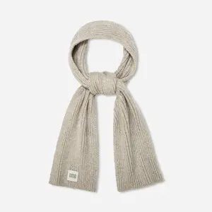 UGG Chunky Rib Scarf Knit Scarves - Light Grey