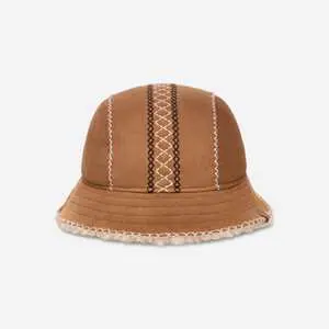 UGG Atherson Embroidered Hat Sheepskin - Chestnut