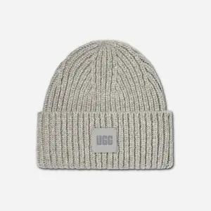 UGG Chunky Rib Beanie Acrylic Blend - Cobble