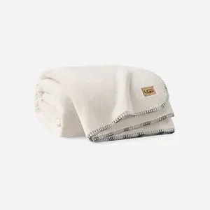 UGG Color Stitch Coco Throw 50"x70" Blankets - Snow