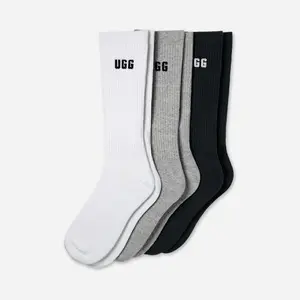 UGG Leander Logo Crew 3 Pack - White/grey/black