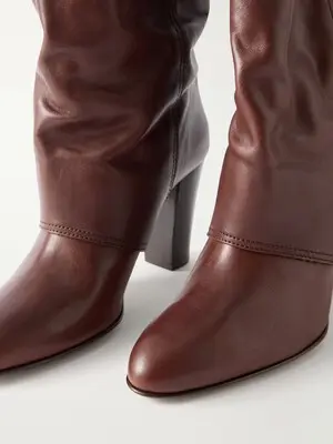 Chloé Anouk 85 Embellished Leather Knee-high Boots
