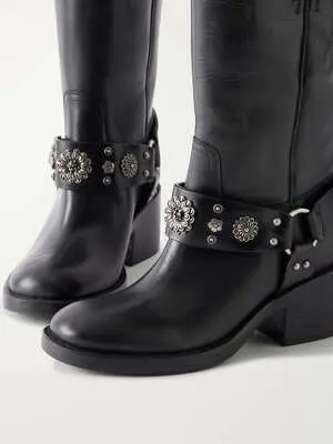 Chloé Dakota Stud-embellished Leather Knee Boots