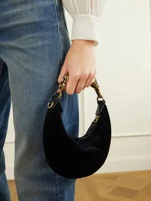 Chloé Chain Horse Velvet Shoulder Bag