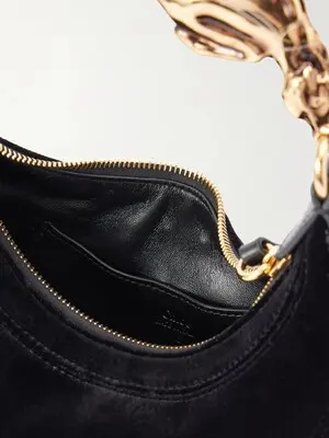 Chloé Chain Horse Velvet Shoulder Bag