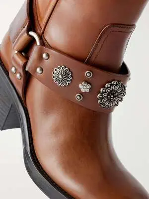 Chloé Dakota Stud-embellished Leather Knee Boots