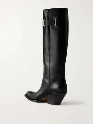 Chloé Azelan Embroidered Leather Knee Boots