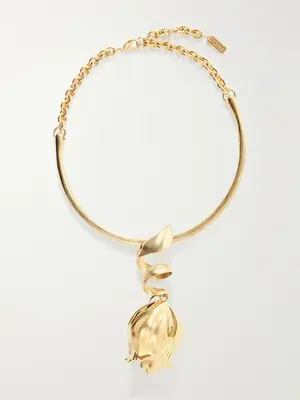 Chloé Tulip Pendant Necklace - Gold