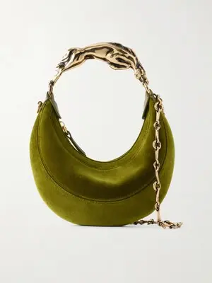 Chloé Chain Horse Velvet Shoulder Bag - Yellow
