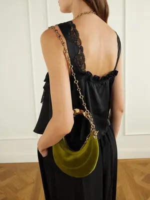 Chloé Chain Horse Velvet Shoulder Bag