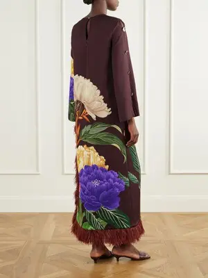 Borgo De Nor Brunetta Floral-print Cotton-blend Jacquard Midi Dress