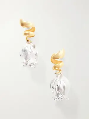 Chloé Tulip Two-tone Earrings - Gold