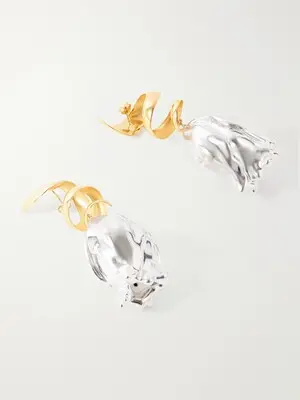 Chloé Tulip Two-tone Earrings - Gold