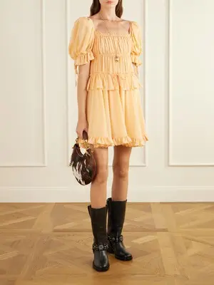 Chloé Calf Hair And Leather Shoulder Bag - Animal Print