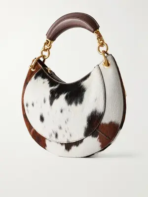 Chloé Calf Hair And Leather Shoulder Bag - Animal Print