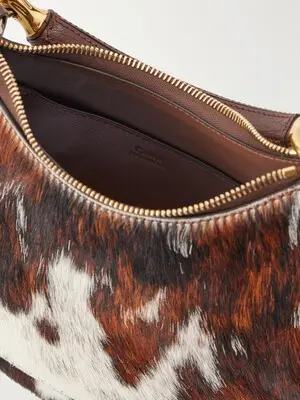Chloé Calf Hair And Leather Shoulder Bag - Animal Print