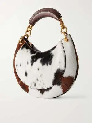 Chloé Banana Leather-trimmed Calf Hair Shoulder Bag