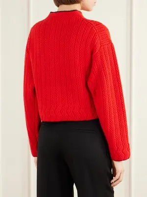 Chloé Embroidered Wool And Cashmere-blend Cardigan