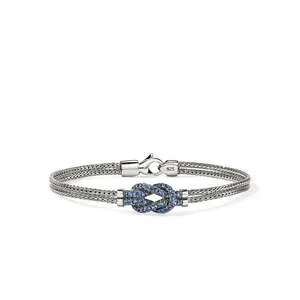 JOHNHARDY Love Knot Bracelet Blue Sapphires, 3.6mm - Sterling Silver