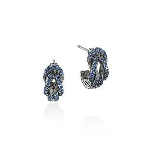 JOHNHARDY John Hardy Love Knot Earrings Blue Sapphires - Sterling Silver